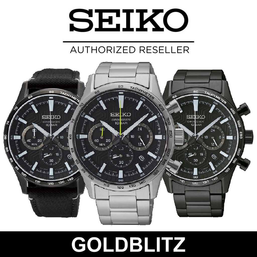 Seiko SSB413P1 SSB415P1 SSB417P1 Men Sapphire Quartz Chronograph Watch ...