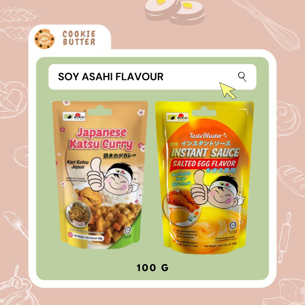 SOY ASAHI JAPANESE KATSU CURRY 100G/SOY ASAHI Instant Sauce Salted Egg ...