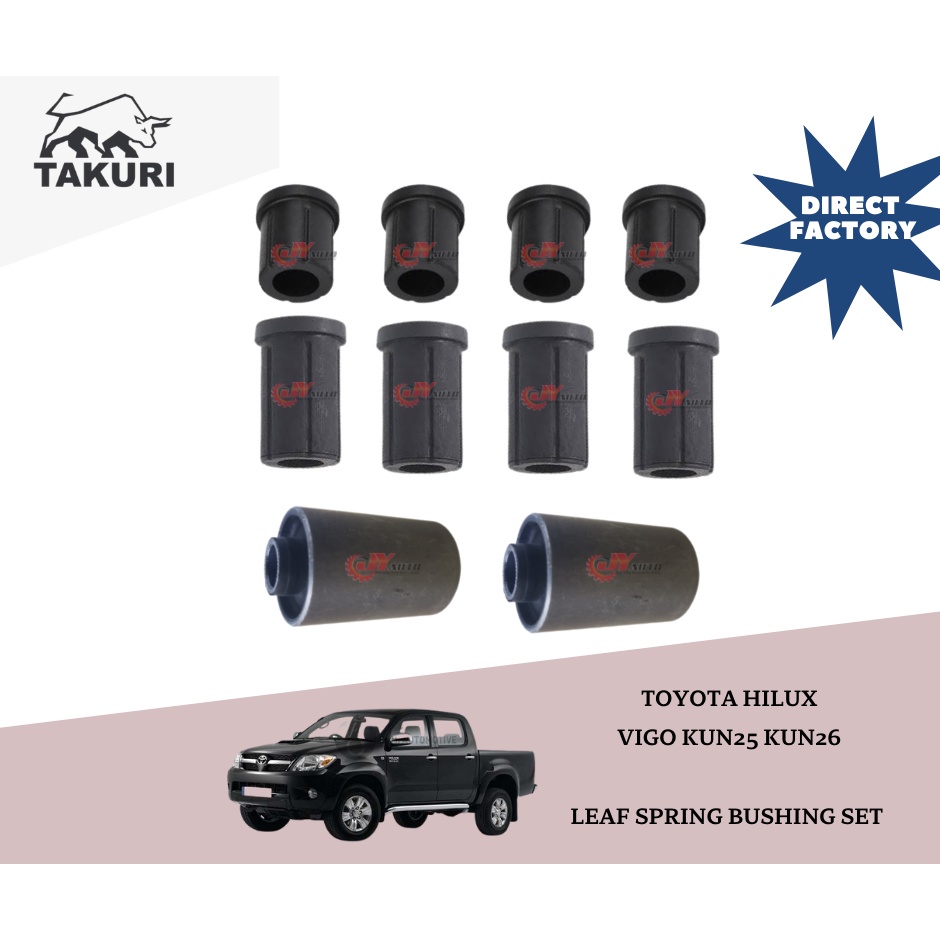 Toyota hilux vigo kun25 kun26 / kdh200 hiace leaf spring bushing set ...