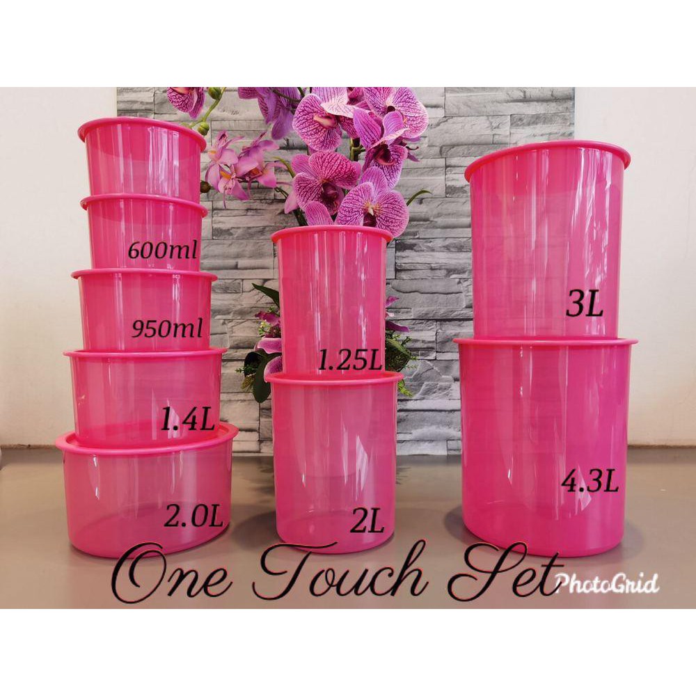 ONE TOUCH CANISTER 1.2L/2L/3L/4.3L/8.6L - PINK | Shopee Malaysia