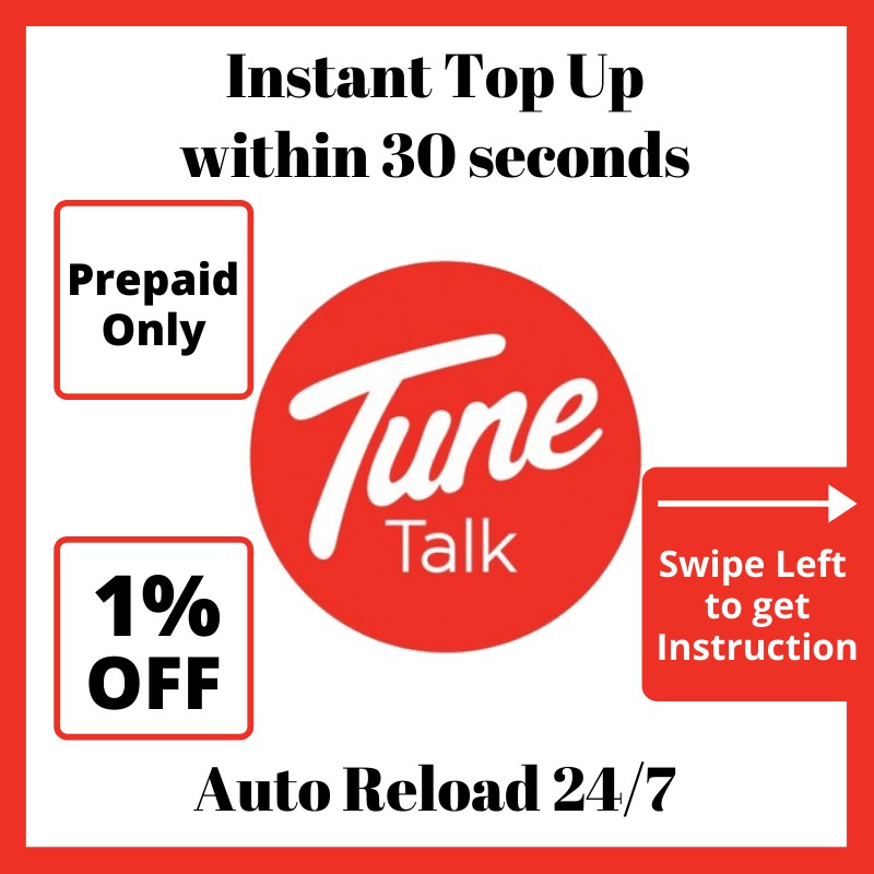 Auto Tunetalk Top Up Reload RM3, RM5, RM10, RM30, RM50, RM100 | Shopee ...