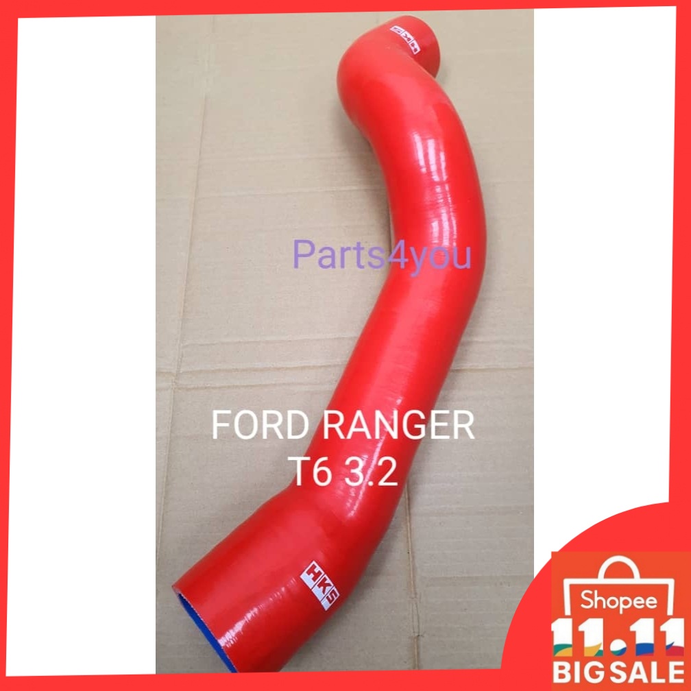 FORD RANGER XLT T6 3.2 INTERCOOLER TURBO HOSE SILICONE HKS RED | Shopee ...