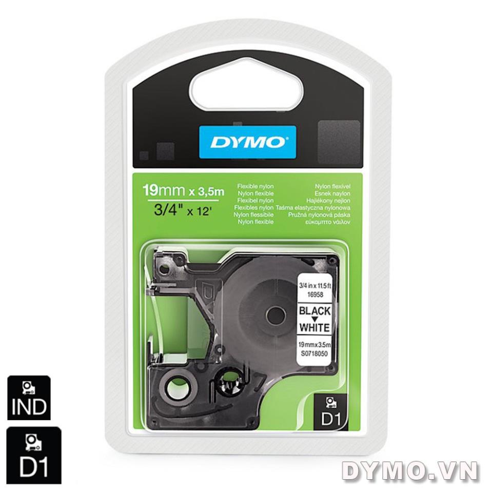 Dymo multi-function printing label (D1) 19mm x 3.5m flexible Nylon ...
