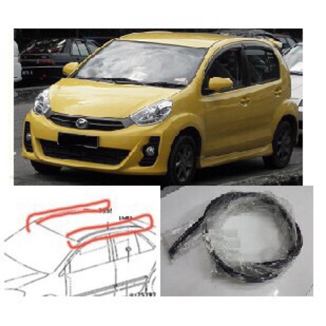 PERODUA MYVI (ICON/ LAGI BEST) 2011 - 2016 - ROOF MOULDING “ORIGINAL ...