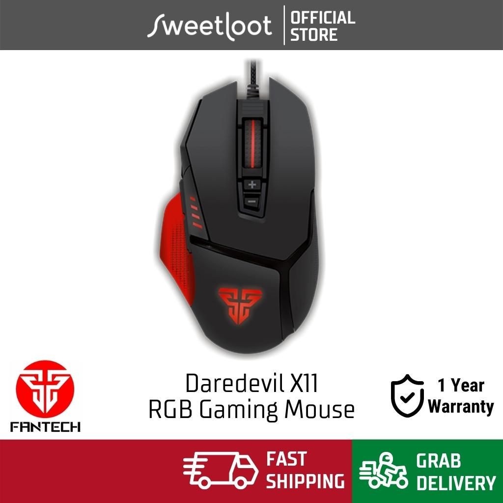 Fantech Daredevil X11 Macro RGB Gaming Mouse - Basilisk G502 Inspired ...