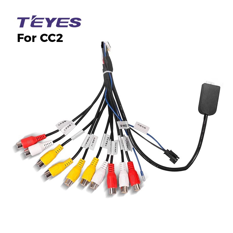 Teyes Car Multi-Functional Output Cable Line Out Adapter 8 RCA AV ...