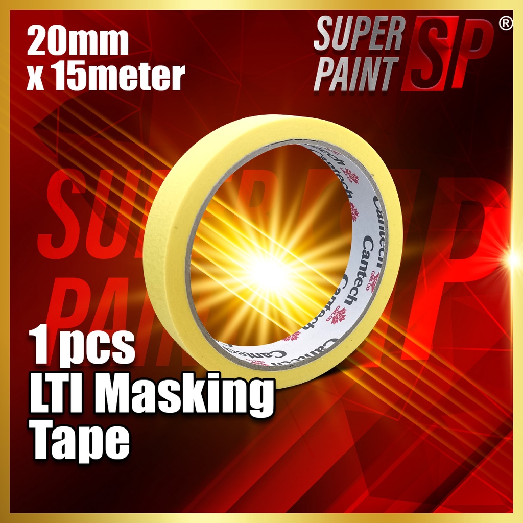 Masking Tape LTI 6/10/15/17/20/45mm HIGH TEMP Paper Painting Type ...