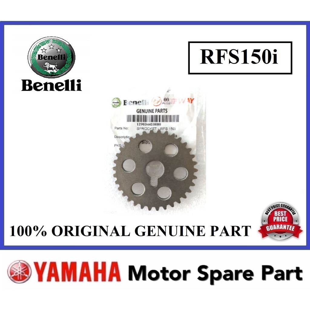 (100% ORIGINAL) BENELLI RFS150 TIMING CHAIN SPROCKET // 129034410000 ...