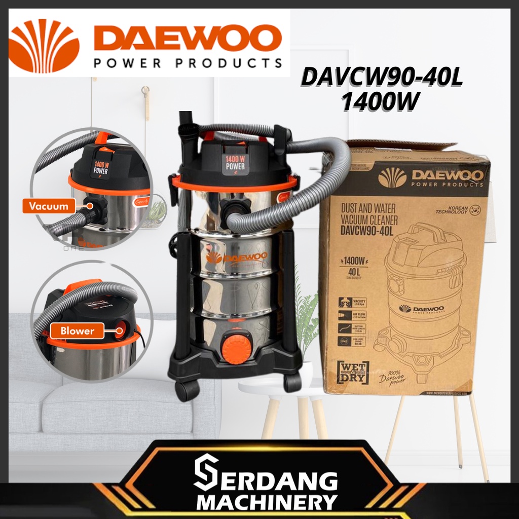 DAEWOO DAVCW90-15L/ DAVCW90-20L/DAVCW90-30L/DAVC90-40L Wet & Dry VACUUM CLEANER with Blower ...