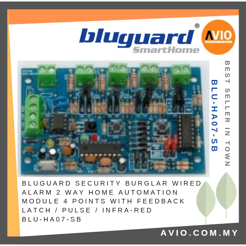 Bluguard Security Burglar Wired Alarm 2 Way HOME AUTOMATION MODULE 4 ...