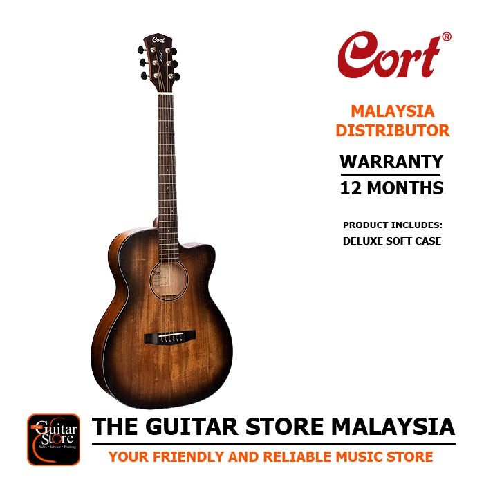 Cort Core OC Mahogany Full Solid Acoustic Guitar With Deluxe Gigbag ...