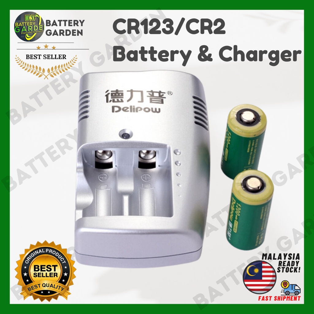 🔥 DELIPOW CR123A CR2 Rechargeable Charger 3V Lithium Battery 🔥 | Shopee Malaysia