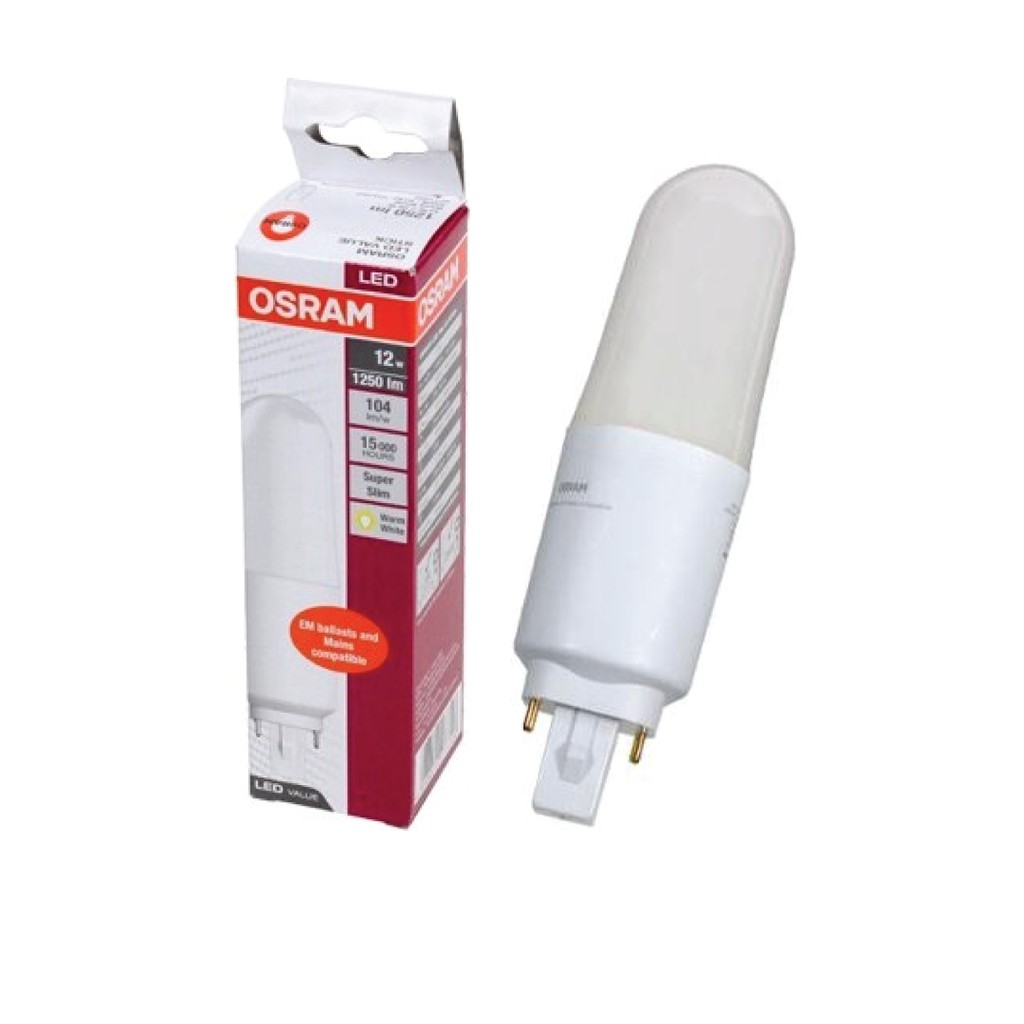 Osram LED Stick 7W/10W/12W/15W E27 2700K, 4000K & 6500K | OSRAM 10W/12W PLC LEDVALUE STICK BULB ...