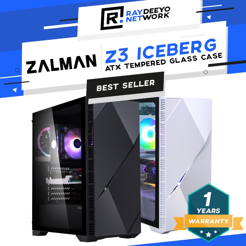 ZALMAN Z3 Iceberg (Black/White) ATX Case [E-ATX/ATX/Matx/Mini-ITX ...