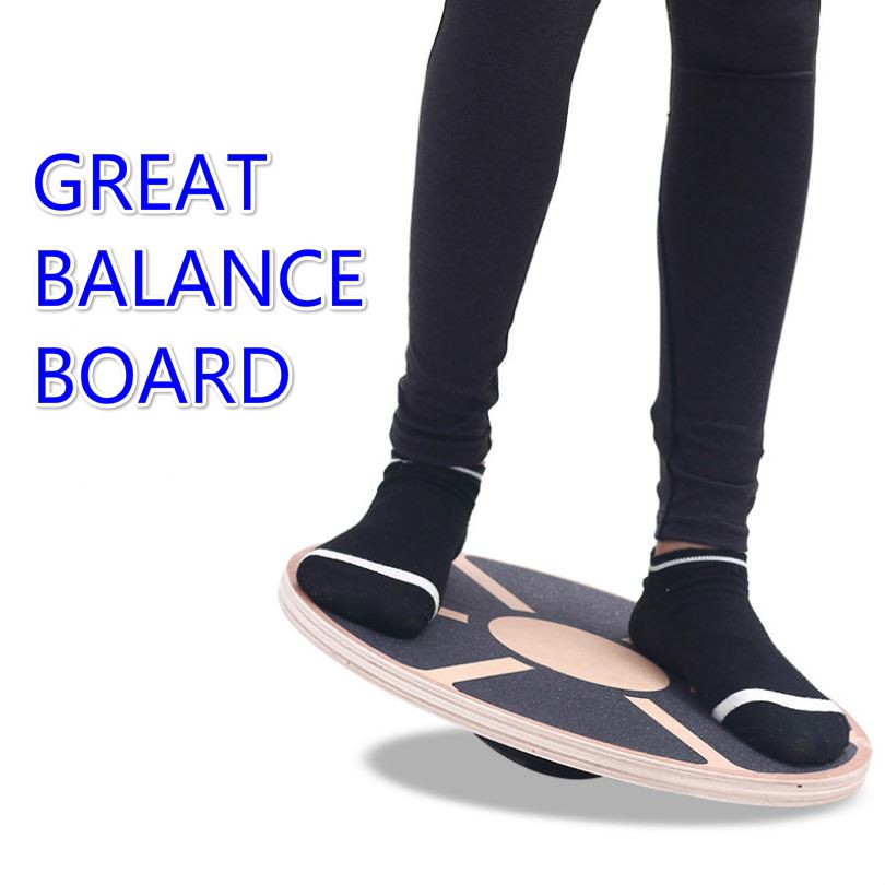 Wooden Wobble Balance Board Rehabilitation Aid Balancing Yoga Balancer ...
