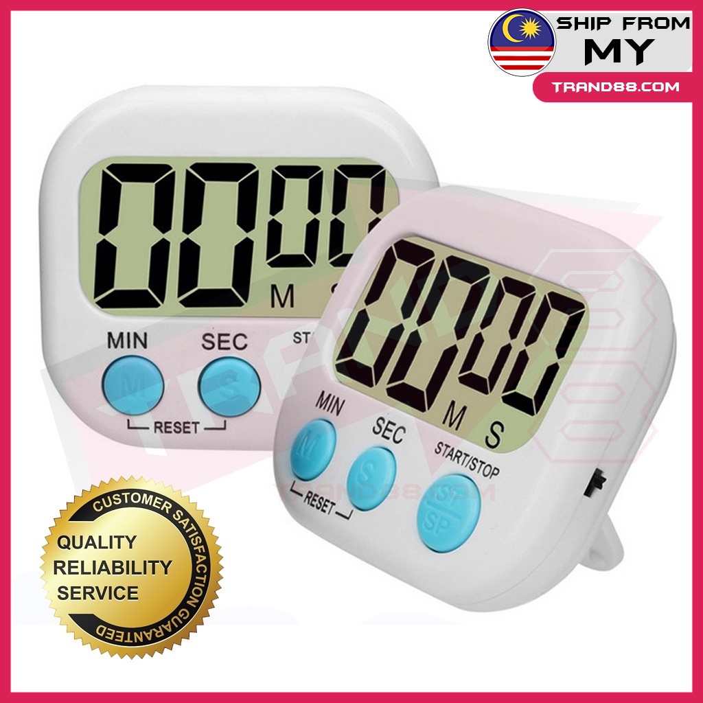 Trand88 LCD Digital Kitchen Countdown and Count Up Timer Clock with Magnetic Backing Stand for ...