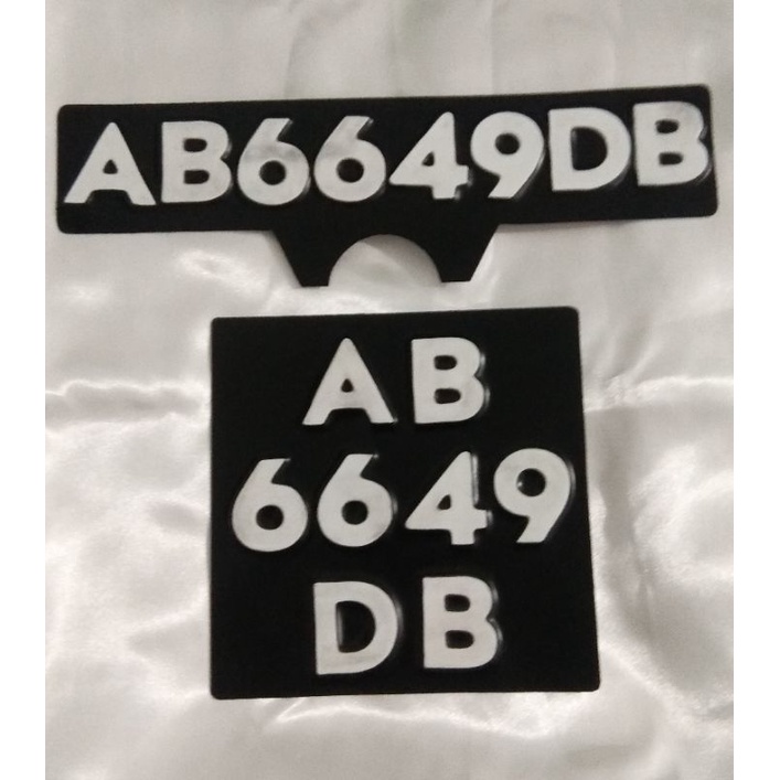 HITAM THICK SCHOOL VESPA NUMBER PLATE COSTUM BLACK | Shopee Malaysia