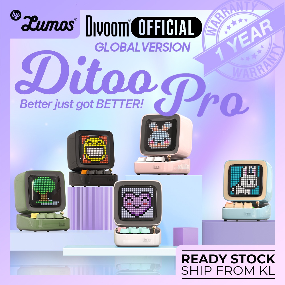 [READY STOCK] Divoom Ditoo PRO Global Version Pixel Art Game Portable ...