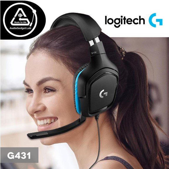 Logitech G431 7.1 Surround Sound Gaming Headset with DTS Headphone (Black) 981-000774 | Shopee ...