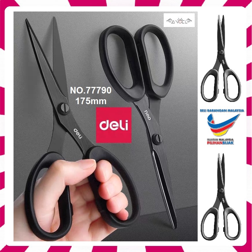 Deli Stainless Steel Scissors 77790 | Shopee Malaysia