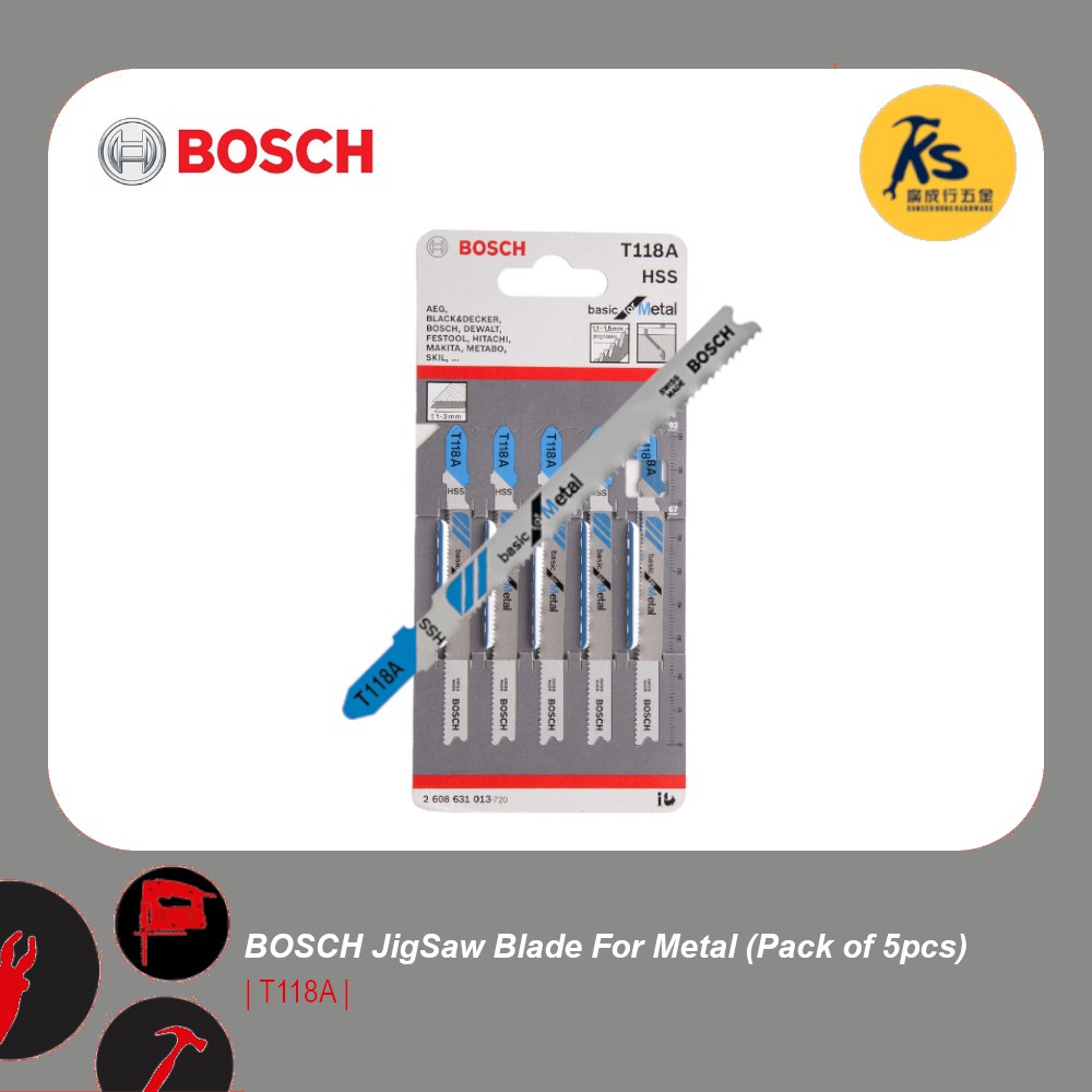 BOSCH Jigsaw Blade For Metal ( T101A | T127D | T318B | T321AF | T321BF ...