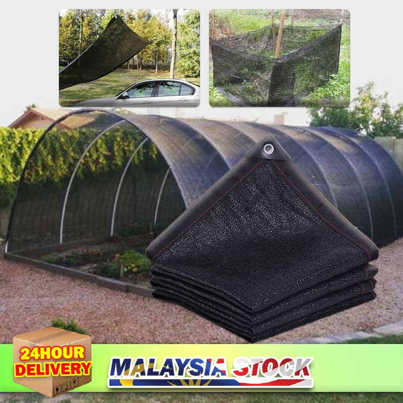 Full Size Black Sun Shade Orchid Net 93% Jaring Hitam Garden UV ...