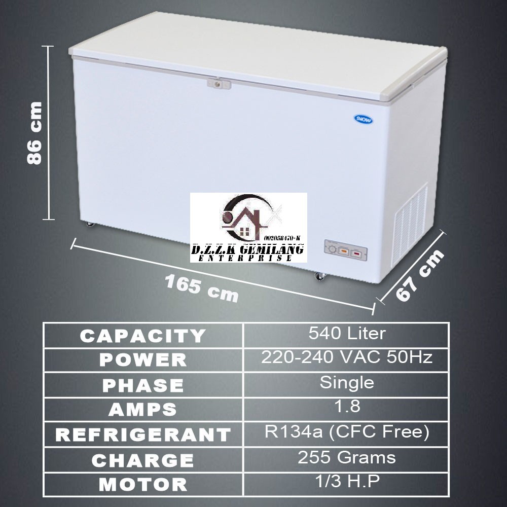 New 2025 SNOW Chest Freezer LY600LD - 540L | Shopee Malaysia
