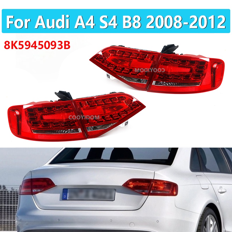 Led Rear tail light For Audi A4 B8 2008-2012 Tail Stop Brake Lights Car ...