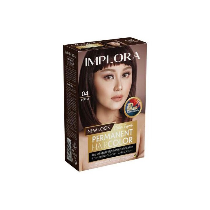 READY STOCK Implora Hair Color Permanent Dye Colour Cat Pewarna Rambut ...
