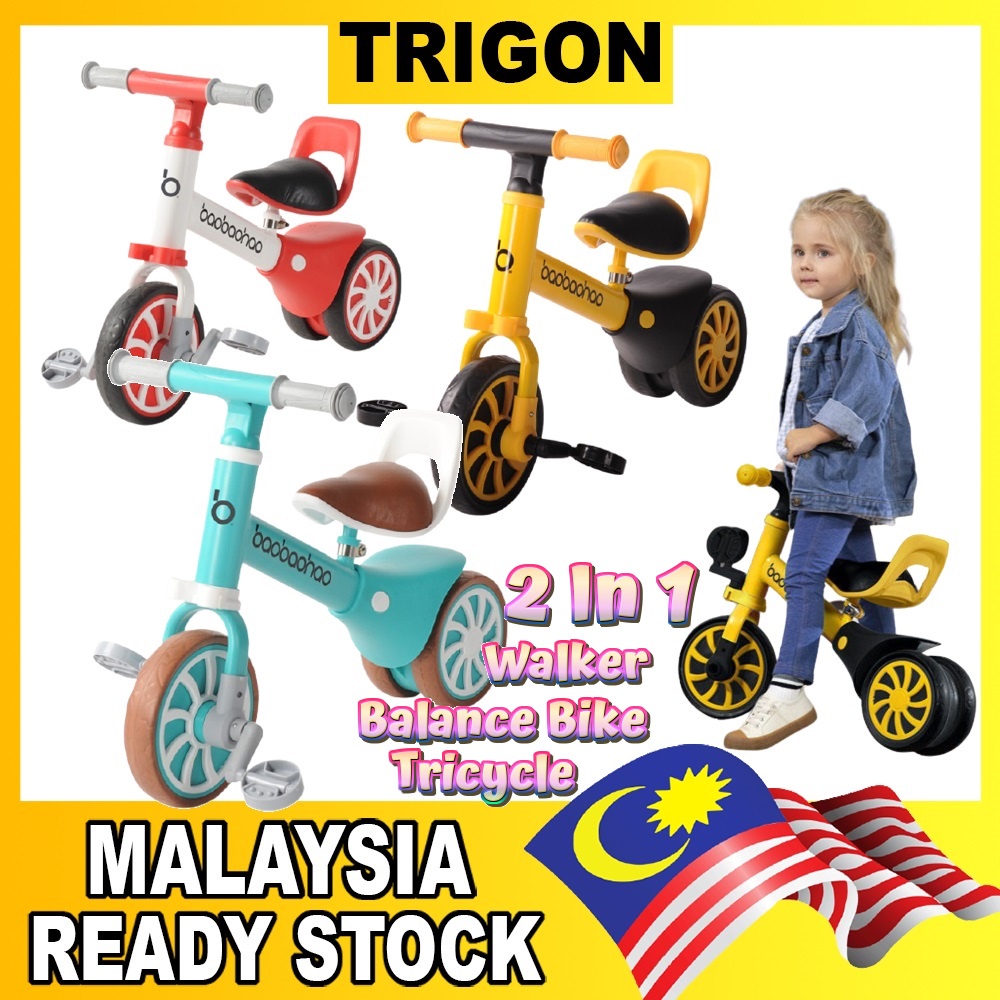 2 In 1 Baby & Kids Balance Walker Bike Tricycle Baby Walker For Kids ...