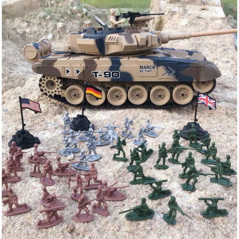 Askar Mainan 100pcs Pack Military Plastic Soldiers Army Action Figures ...