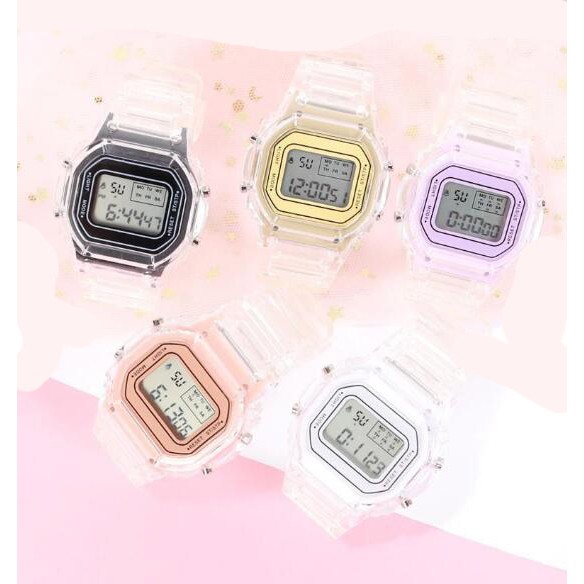 🔥2021 NSTART SALE🔥Watch Women Transparent Sports Watch Digital LED Men Jam Tangan Perempuan ...