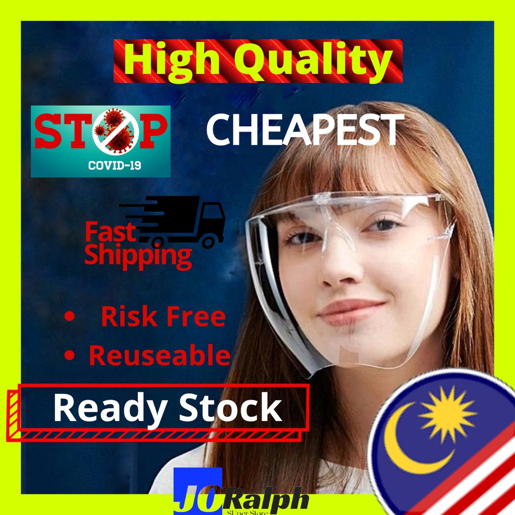 🔥READY STOCK🔥 Full Cover face shield transparent Face Shield protection ...