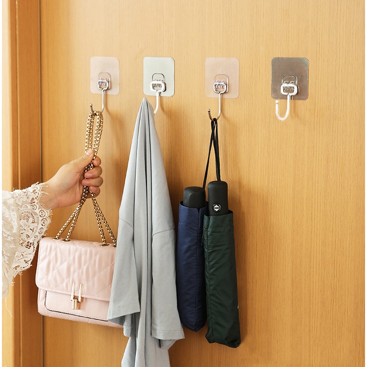 Ready Stock Stronger Large Hooks Adhesive Wall Hooks Upgraded Stainless ...