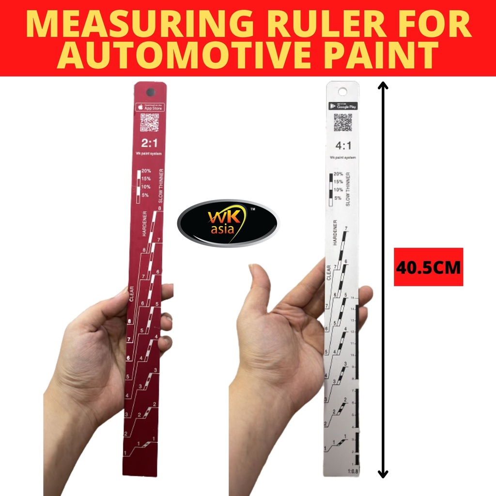 WK PAINT MIX RULER/PAINT MEASURING SCALE MIXING RULER/PEMBARIS BANCUH ...