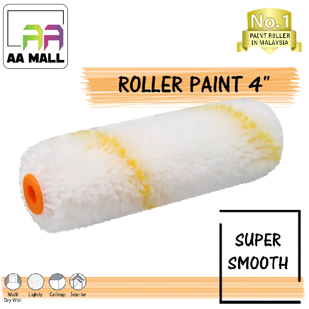 AA MALL 4 INCH PROFESIONAL ROLLER PAINT REFILL (10pcs) | Shopee Malaysia