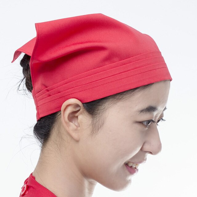 Triangle Chef Hat VELCRO PLEASED Cafe Hat restaurant factory employee ...