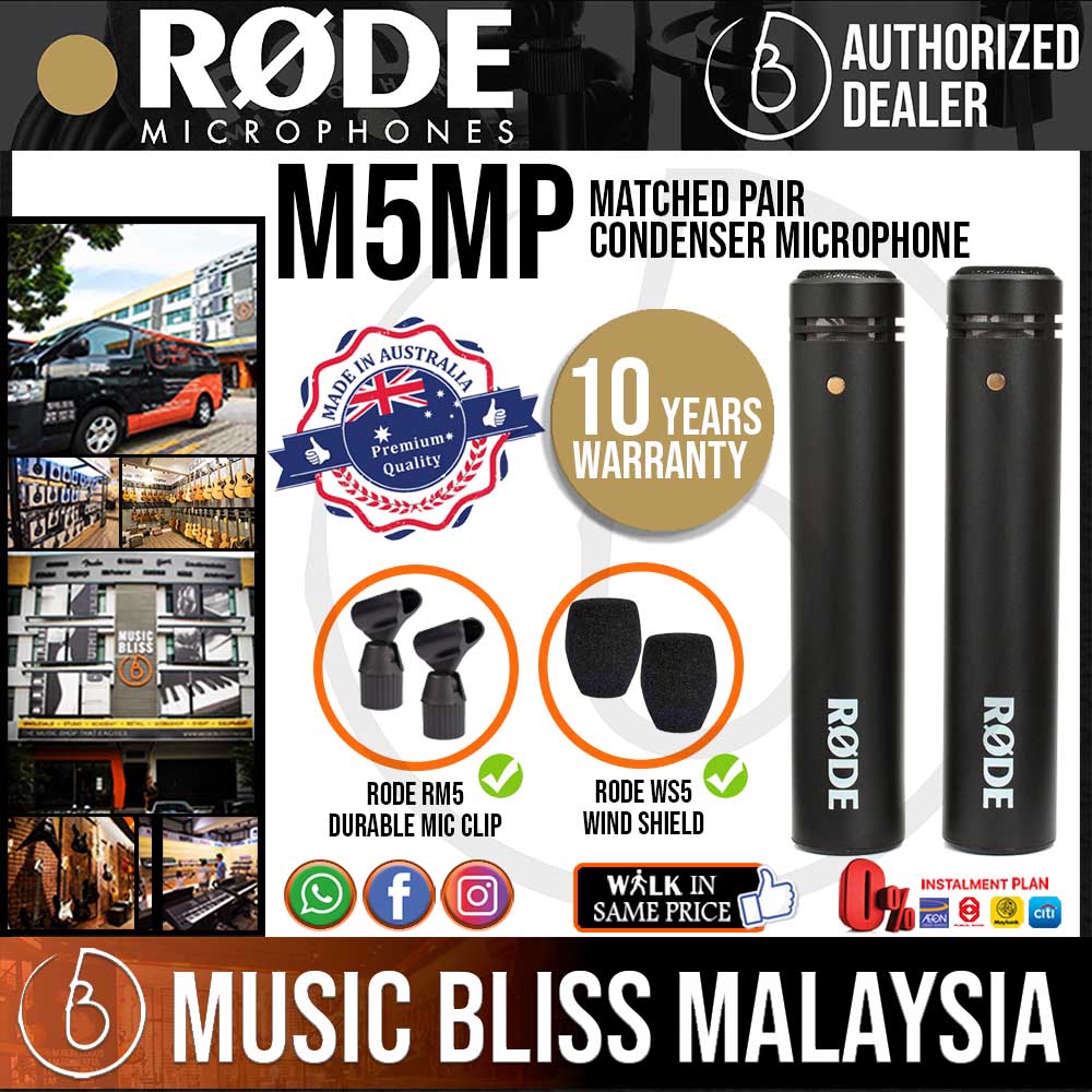 Rode M5 Matched Pair Condenser Microphone (M5MP) 10 Years Warranty ...