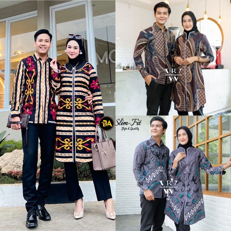 Couple Batik | Modern Couple Batik | Couple Batik Shirt | Couple Tunic ...