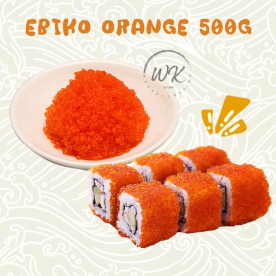 Ebiko orange/fish roe Halal 500g (ONLY JB AREA DELIVERY) | Shopee Malaysia