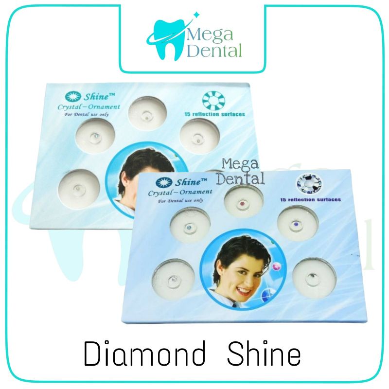 Diamond Shine Round Teeth Brian Crystal Gems Krystal Dental | Shopee ...