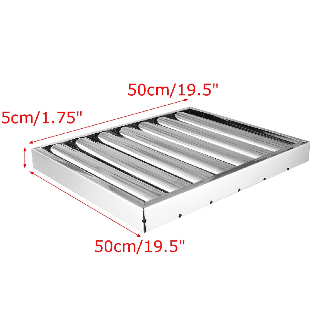 Silver Kitchen Hood Extractor Fan Grease Filter Stainless Steel Baffle ...