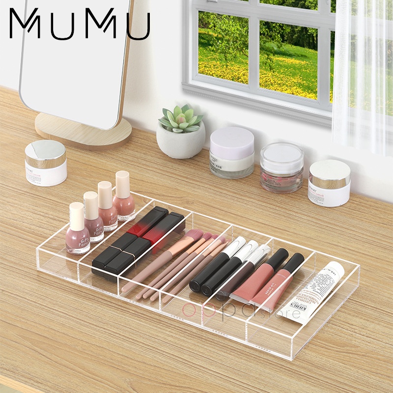 MUMU Style 6 Slots Acrylic Spectacles Makeup Holder Vanity Storage ...