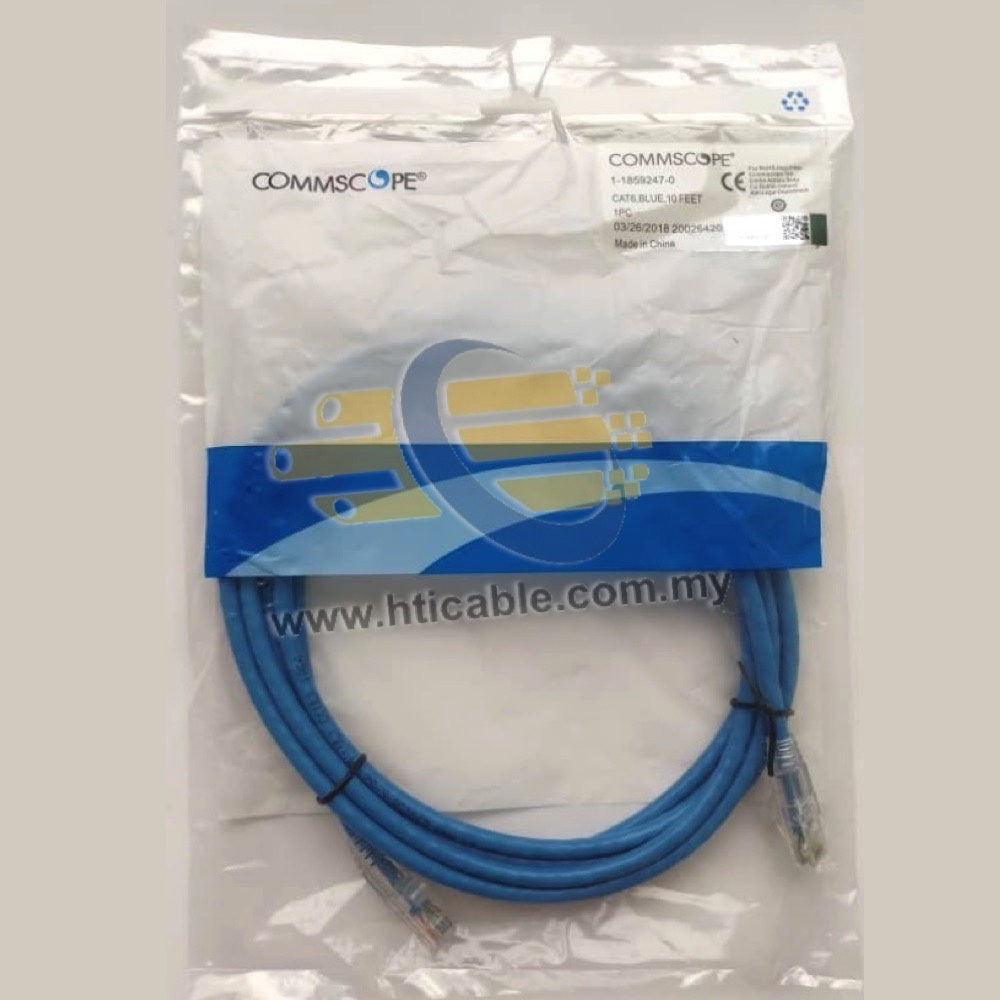 Commscope AMP® Genuine UTP Cable Assembly Cat6 Blue 1/2/3/5 Meter ...