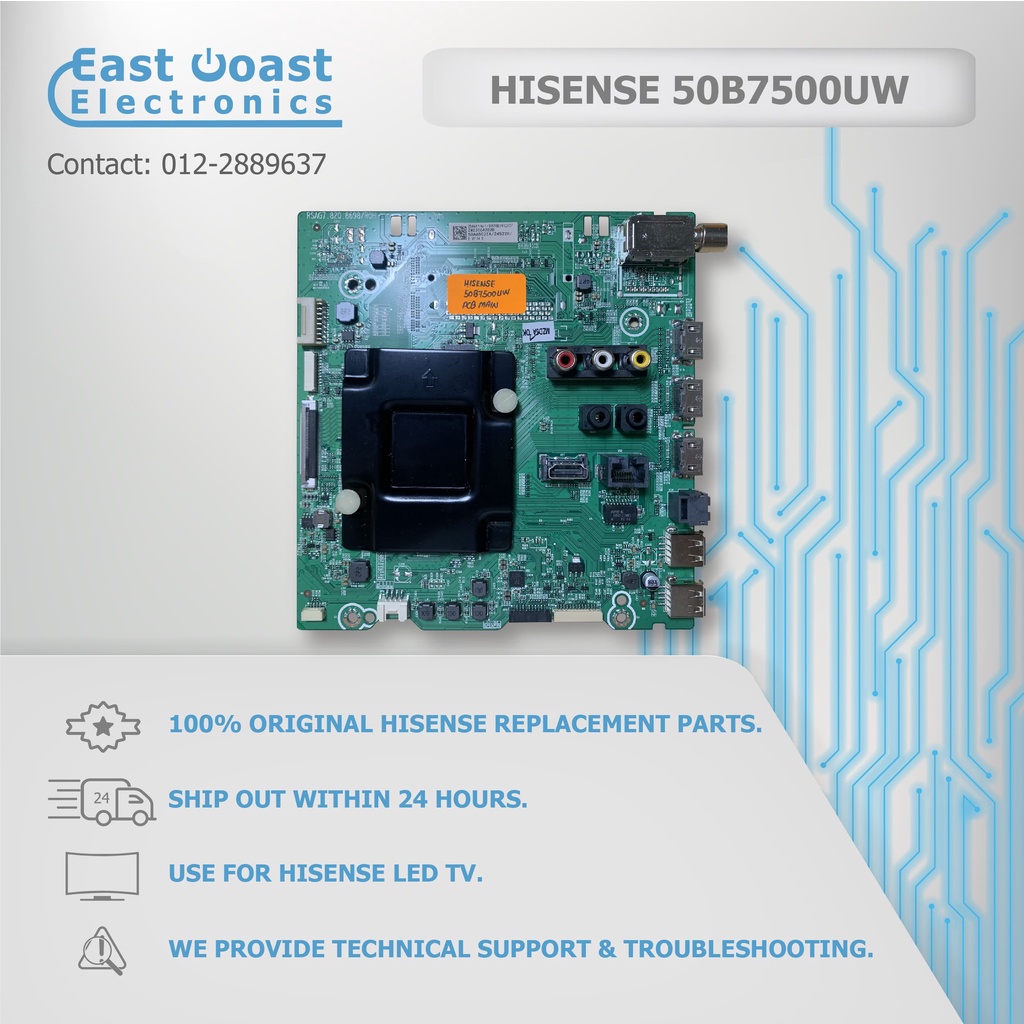 (ORIGINAL) HISENSE 50B7500UW PCB Main | Shopee Malaysia