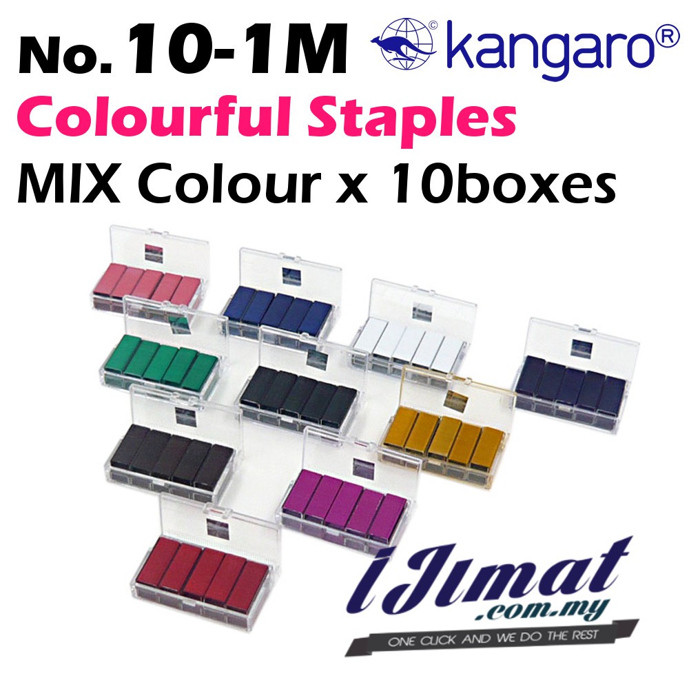 Kangaro Stapler Bullet Staple Color Staples No10 10-1m normal Size ...