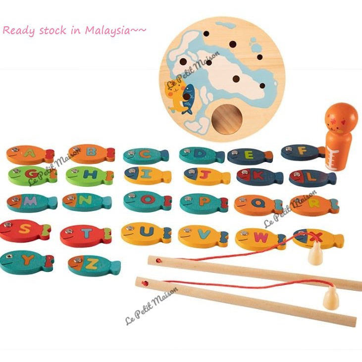 🇲🇾READY STOCK🇲🇾 Wooden Magnetic Activity Fishing Game Set | Shopee Malaysia