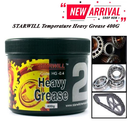 STARWILL HG-04 400GM TEMPERATURE HEAVY GREASE BEARING GREASE MINYAK GRIS (400G / 2KG) | Shopee ...