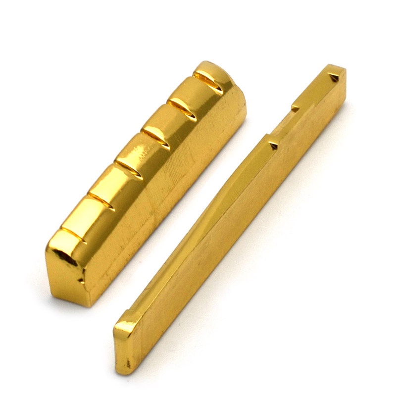 72/76MM 6 String Slotted Brass Gold Plated Acoustic Guitar Nut and ...