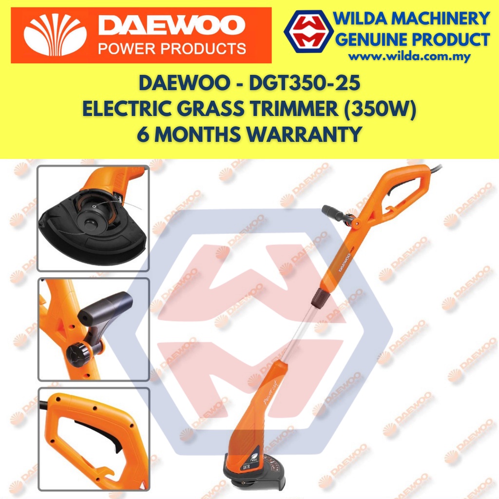 DAEWOO DGT350-25 350W ELECTRIC GRASS TRIMMER | Shopee Malaysia